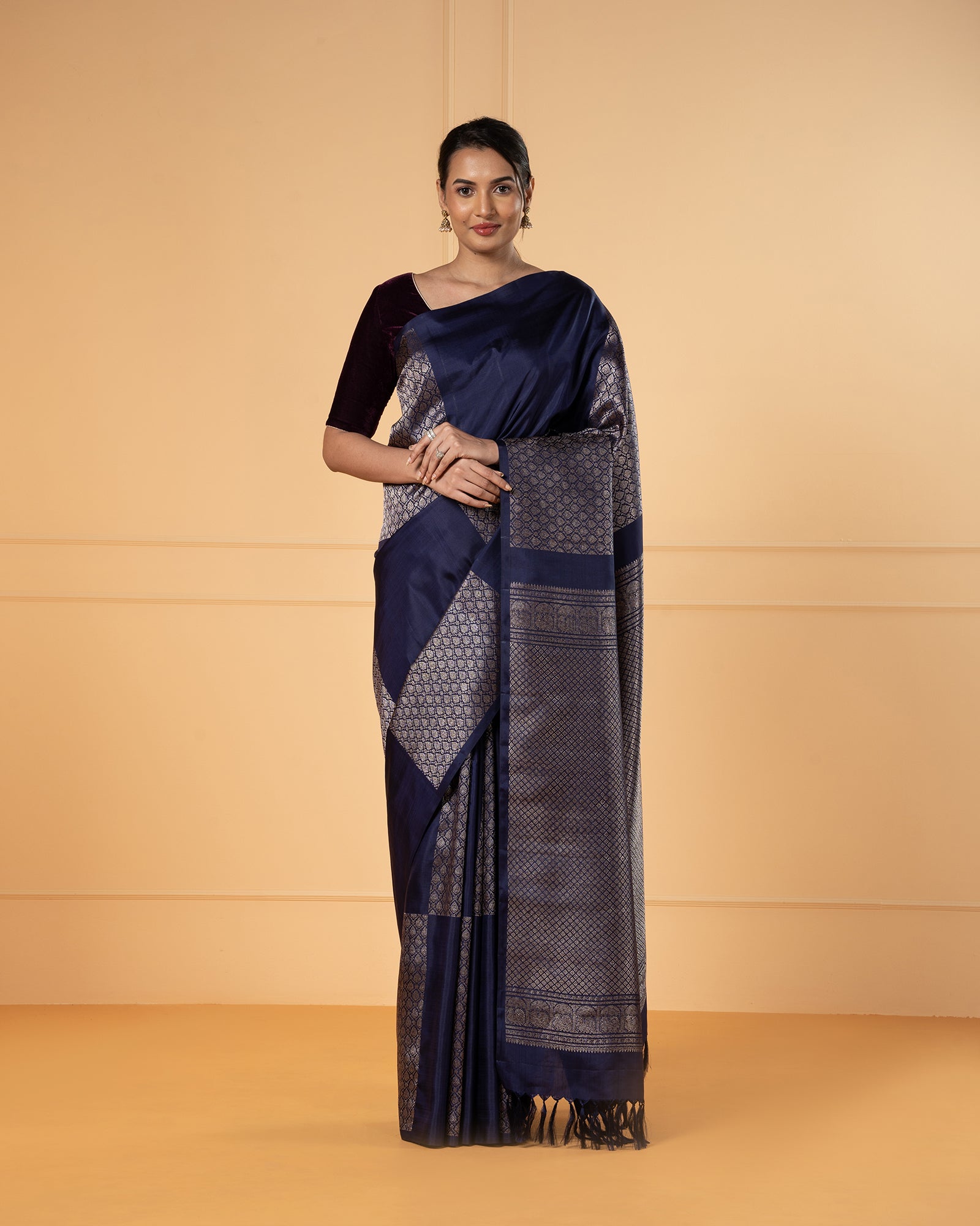 Blue Kanchivaram Silk Saree – Vijayalakshmi Silks